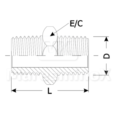 Machón rosca Macho-Macho F-280 – Maresminox – Barcelona